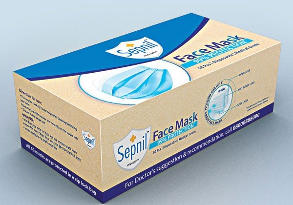Bashundhara Surgical Disposable Face Mask 50 Pcs - Diaper Market BD